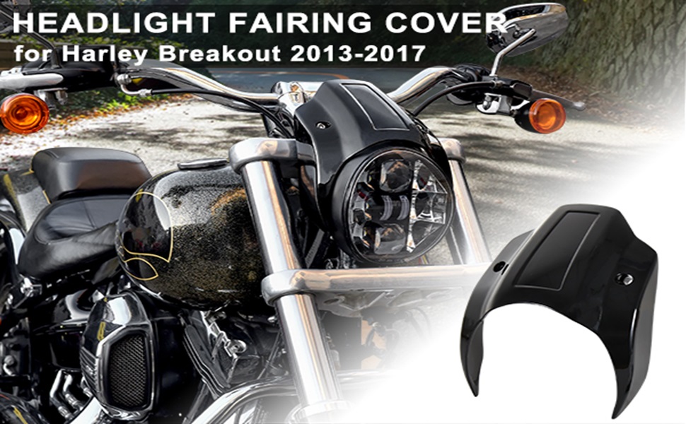 Enhance Your Harley Breakout with the VEISUTOR Headlight Fairing Cover ...