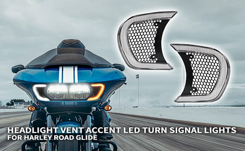 Enhance Your Harley Road Glide: VEISUTOR Motorcycle Headlight Vent ...