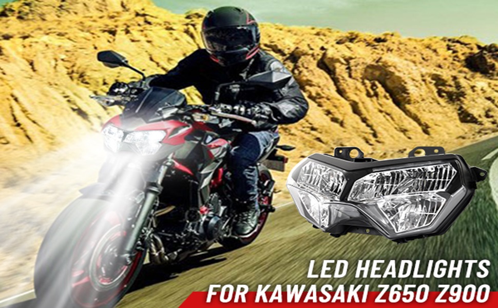 Installation of LED Headlights with High Low Beam for Kawasaki Z650/400 ...