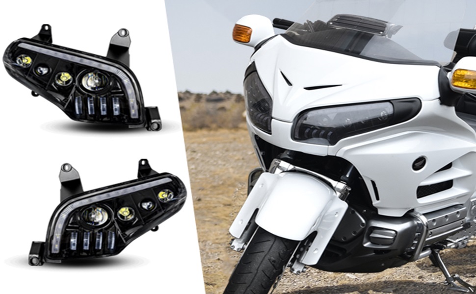 Installation of LED Headlight Assembly For Honda Gold Wing GL1800 2001 ...