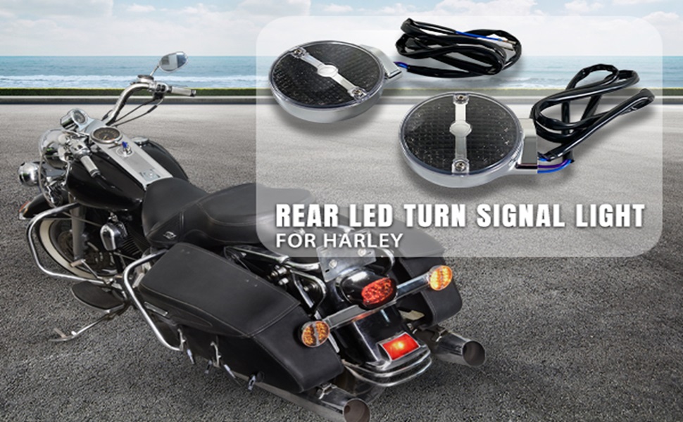 Installation of Road King Rear LED Turn Signal light Bar for Harley ...