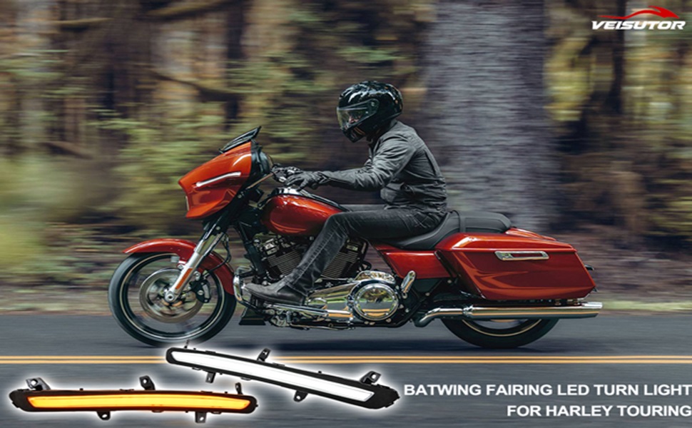 Installation of Batwing Fairing LED Turn Light for Harley Touring 2014 ...